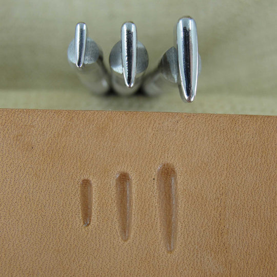 Small Smooth Thumb Print Set - Stainless Steel | Pro Leather Carvers