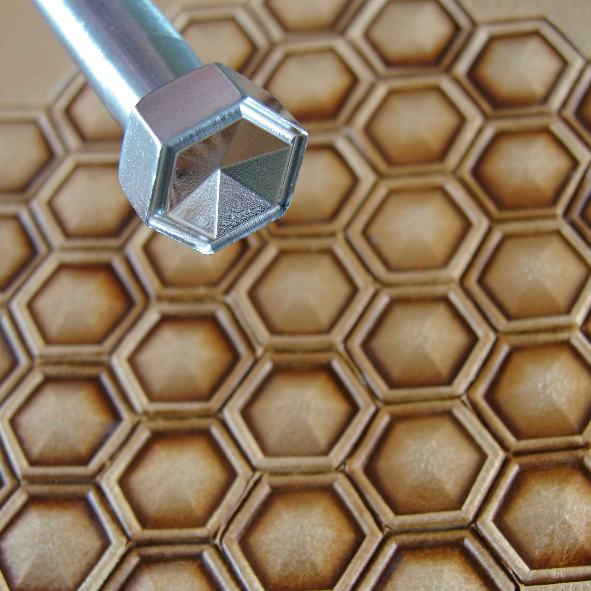 Hollow Hex Geometric Stamp, Stainless Steel | Pro Leather Carvers