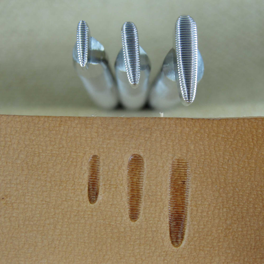 Small Horizontal Thumb Print Set - Stainless | Pro Leather Carvers