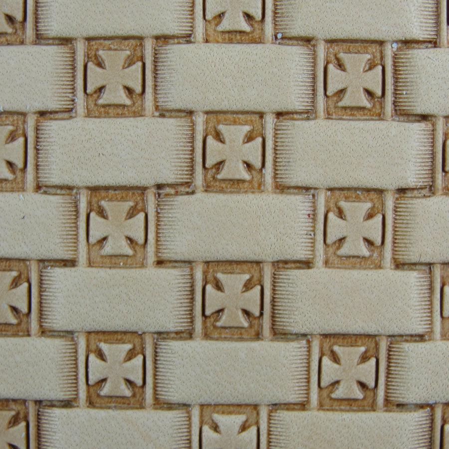 Open Iron Cross Basket Weave Leather Stamp | Pro Leather Carvers
