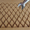 Vintage Cal-Carved #451 Scale Geometric Stamp | Pro Leather Carvers