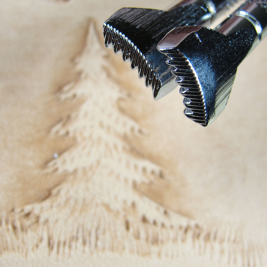 Pine Tree Figure Carving Leather Stamps, Japan | Pro Leather Carvers