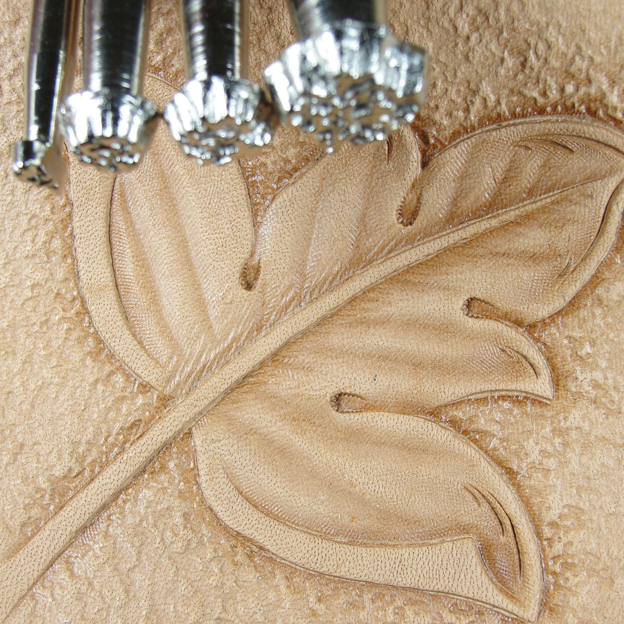 Set of 4 Background Leather Stamping Tools | Pro Leather Carvers