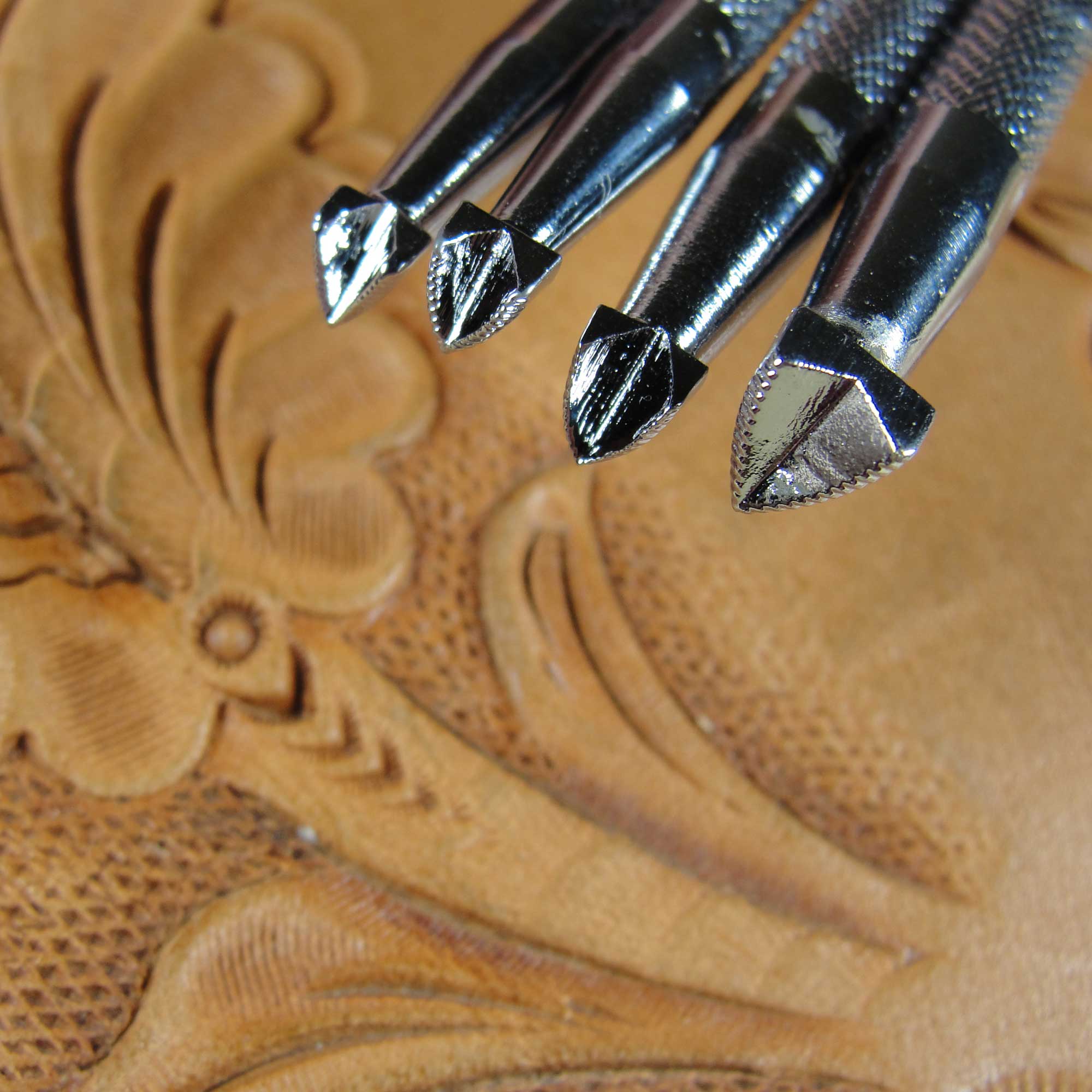 Pointed Mule's Foot Leather Stamping Tool Set | Pro Leather Carvers
