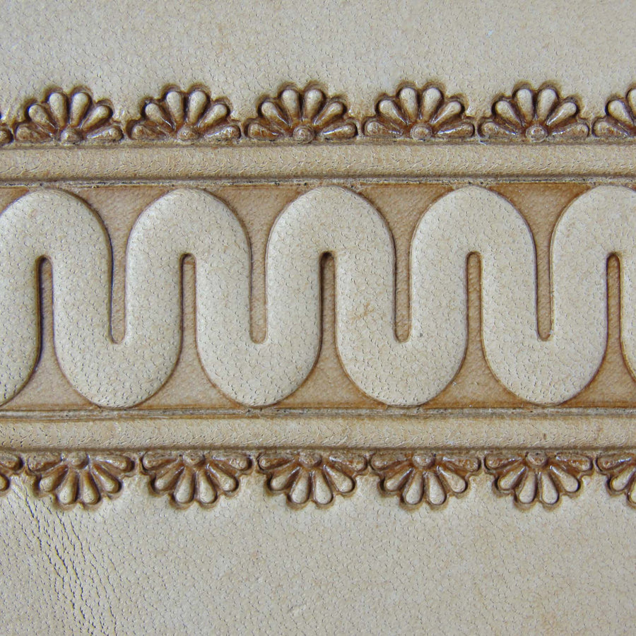 Serpentine Border Leather Stamp, Stainless Steel | Pro Leather Carvers