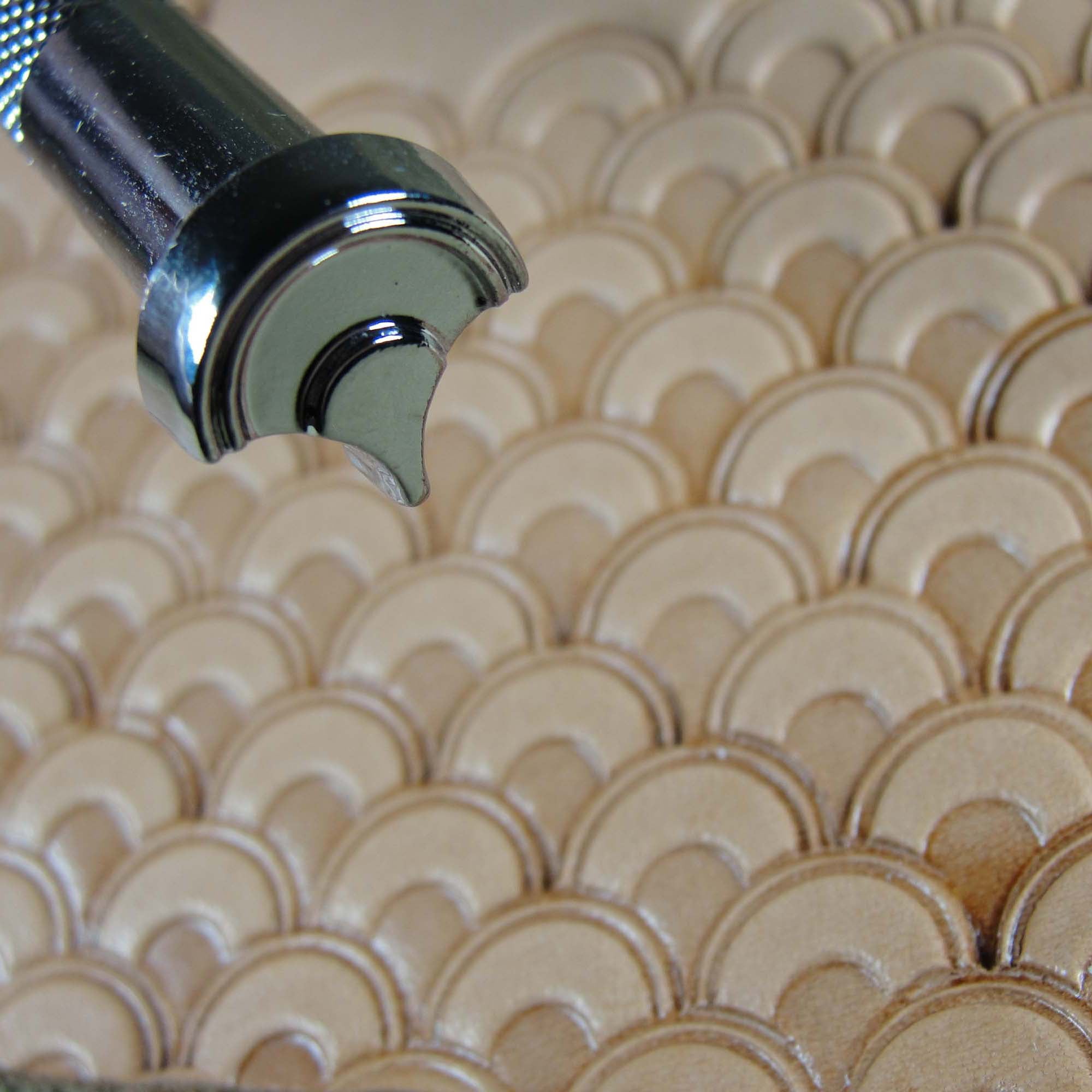 Arc Shell Geometric Leather Stamping Tool - Pro Leather Carvers
