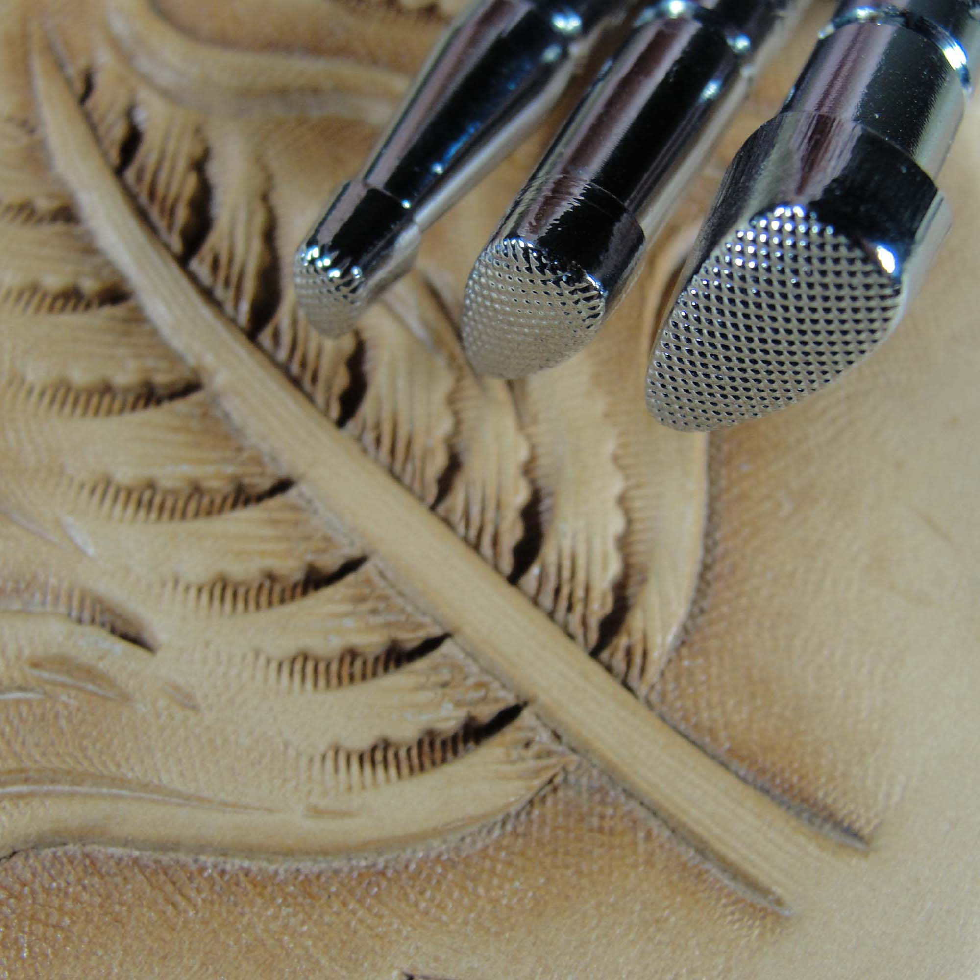 Checkered Pear Shader Stamp Set - Japan Select | Pro Leather Carvers