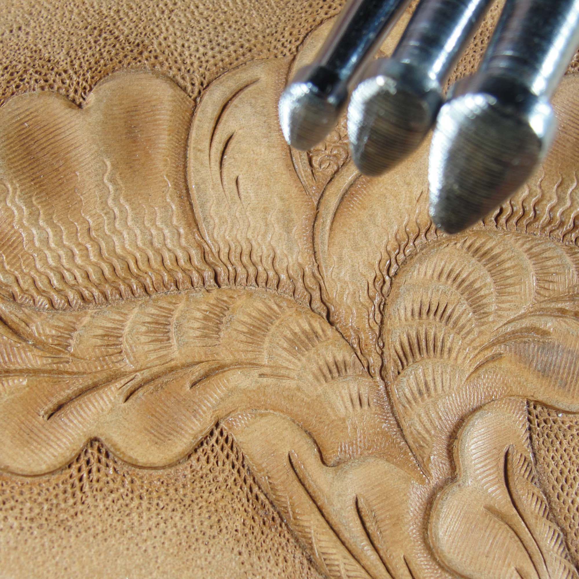 Vintage Craftool Co Horizontal Pear Shader Stamps | Pro Leather Carvers