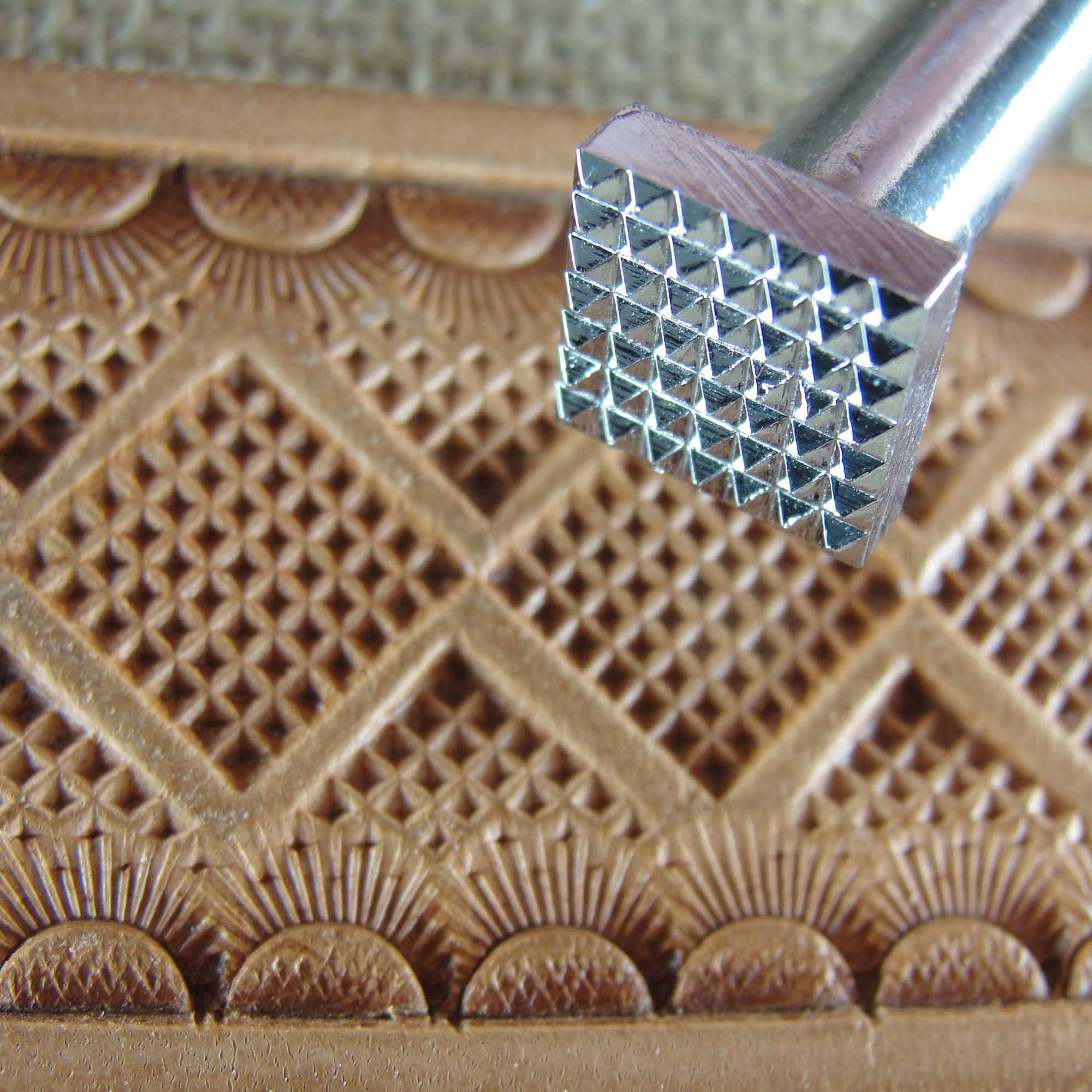 Vintage Craftool Co. #G605 Geometric Stamp | Pro Leather Carvers