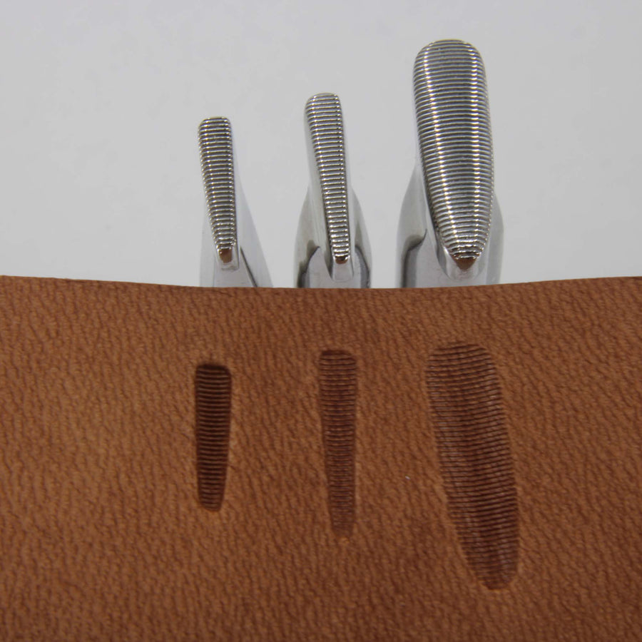 Horizontal Thumb Print Set - Stainless Steel | Pro Leather Carvers