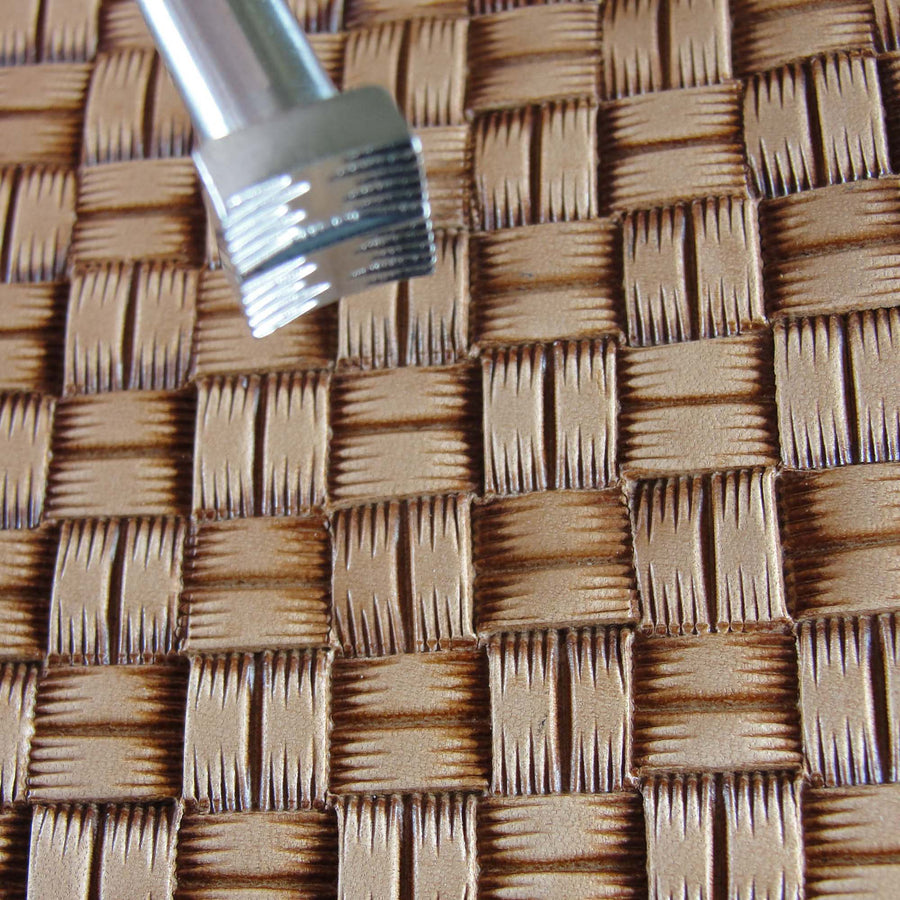 Square Basket Weave Leather Stamp Stainless Steel, Pro Leather Cravers ...