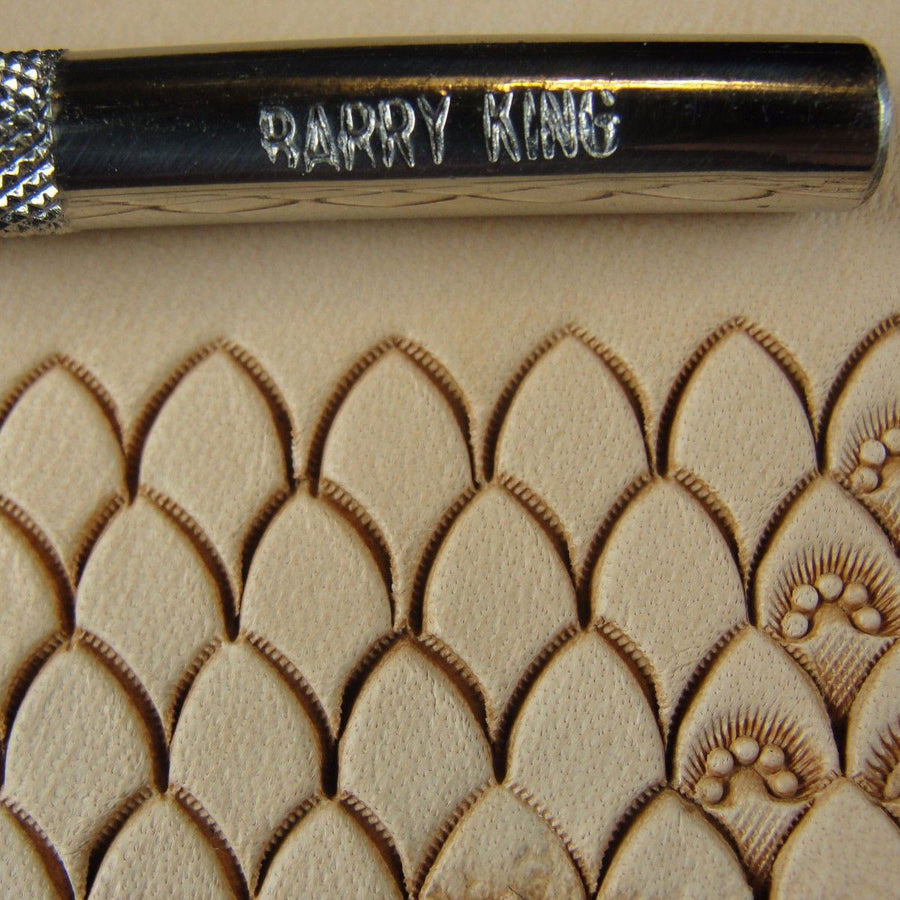 Pointed Scale Leather Stamp - Barry King Tools | Pro Leather Carvers